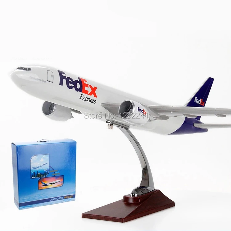 100% New 47cm FedEx B777 Boeing Series Aircraft Model Airplane Toys ...