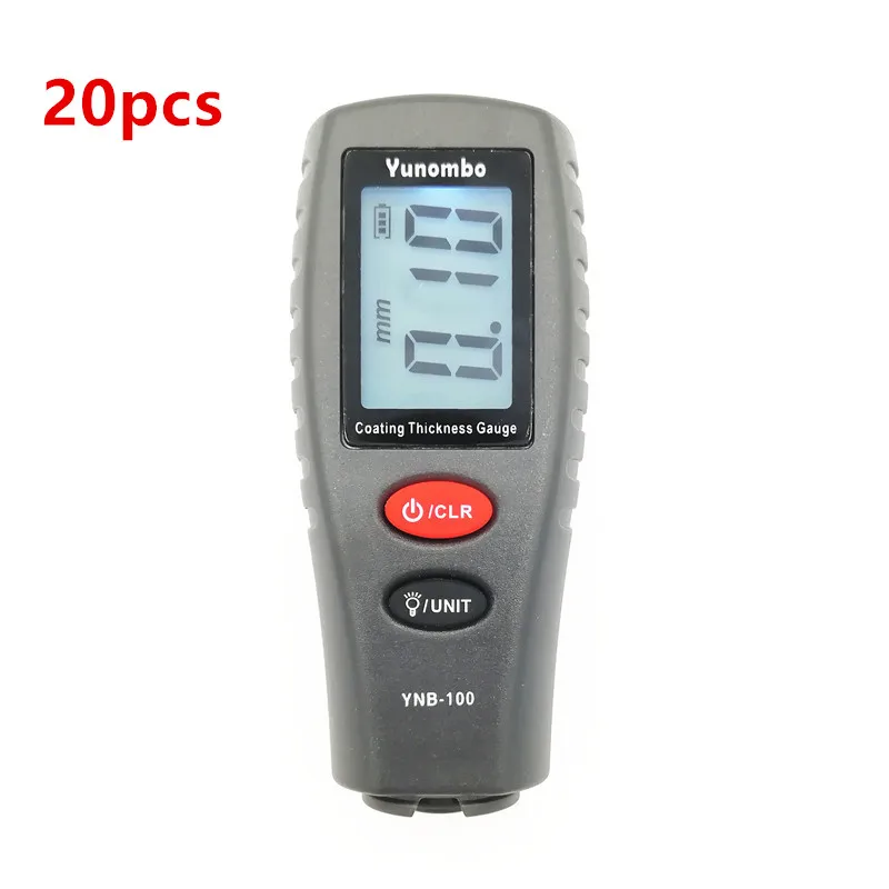 Yunombo 디지털 백라이트 Lcd 필름 두께 측정기 자동차 페인트 두께 테스터 코팅 두께 게이지 Ynb 100 2018 신제품 20 개길이 측정 장비