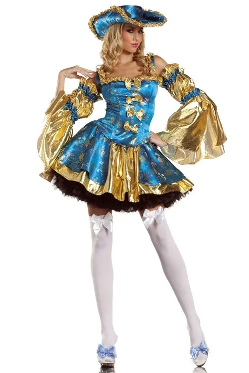 2016 New Style Real Picture Halloween Pirates Costumes Women Sexy