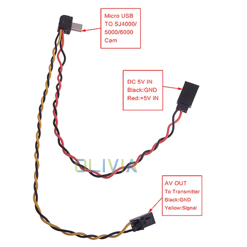 5.8Ghz Transmitter FPV Micro USB to AV Out Real time Output Video Audio ...