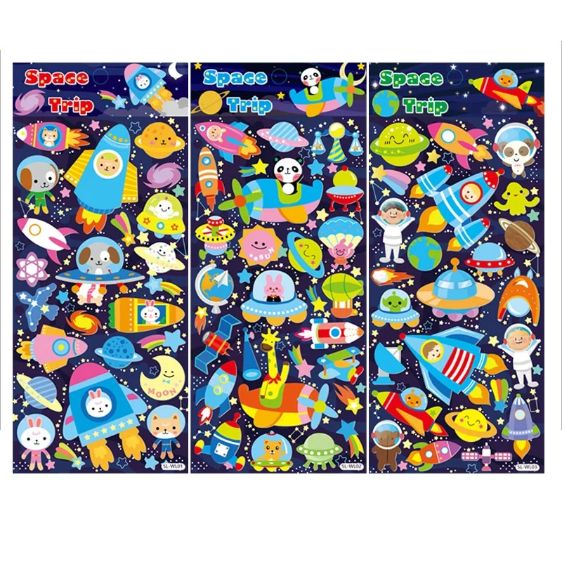Paper & Party Supplies Space Animal Stickers Stickers, Labels & Tags ...