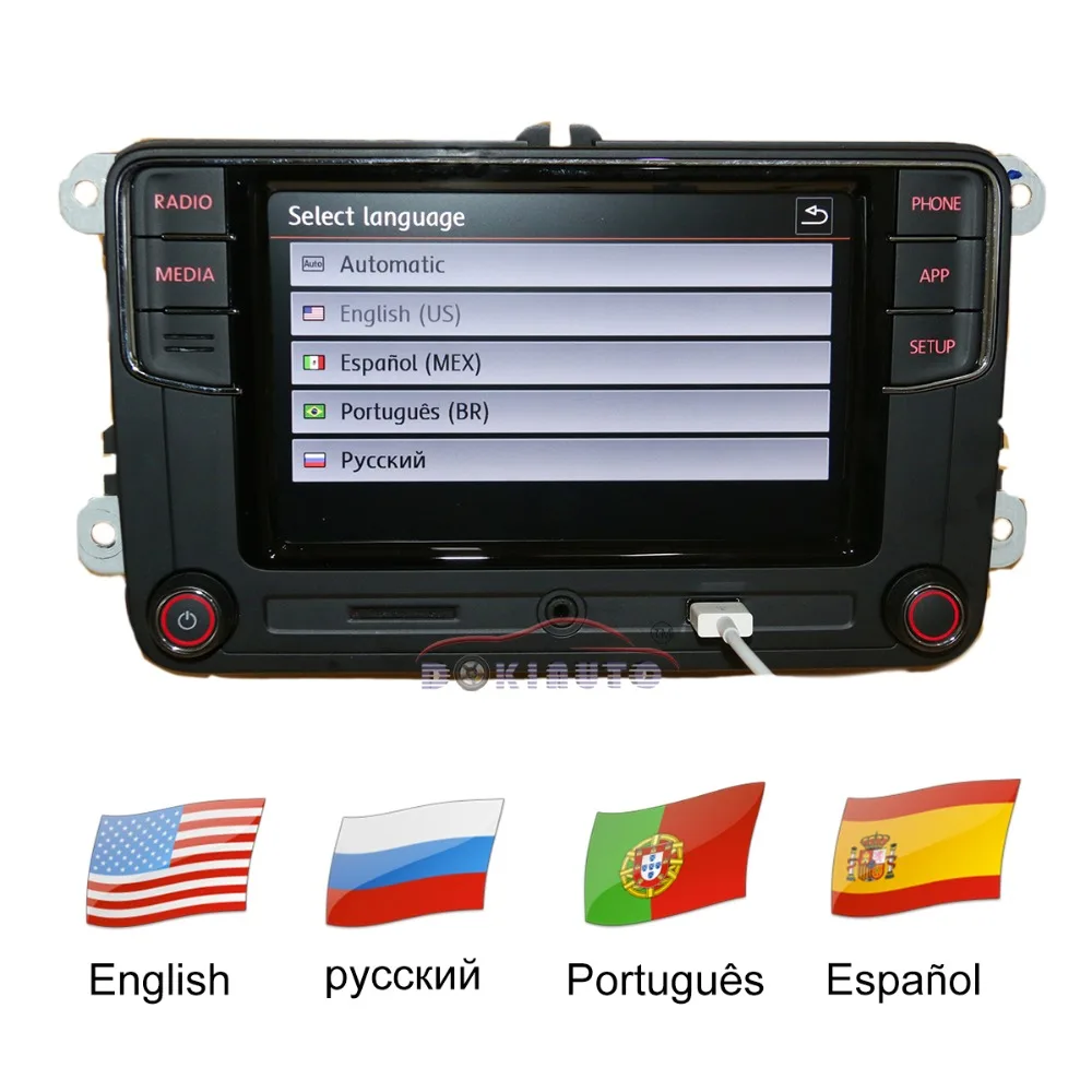 AndroidAuto CarPlay RCD330 RCD340 плюс NoName радио для VW Tiguan Golf ...