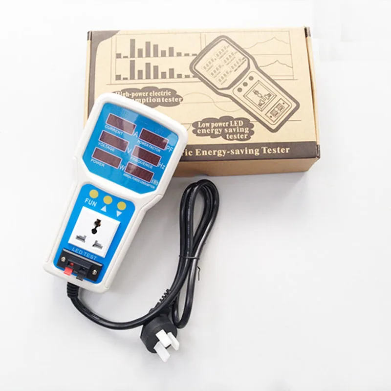 Digital Handheld Electricity Monitor Handheld Power Meter Measure A V ...