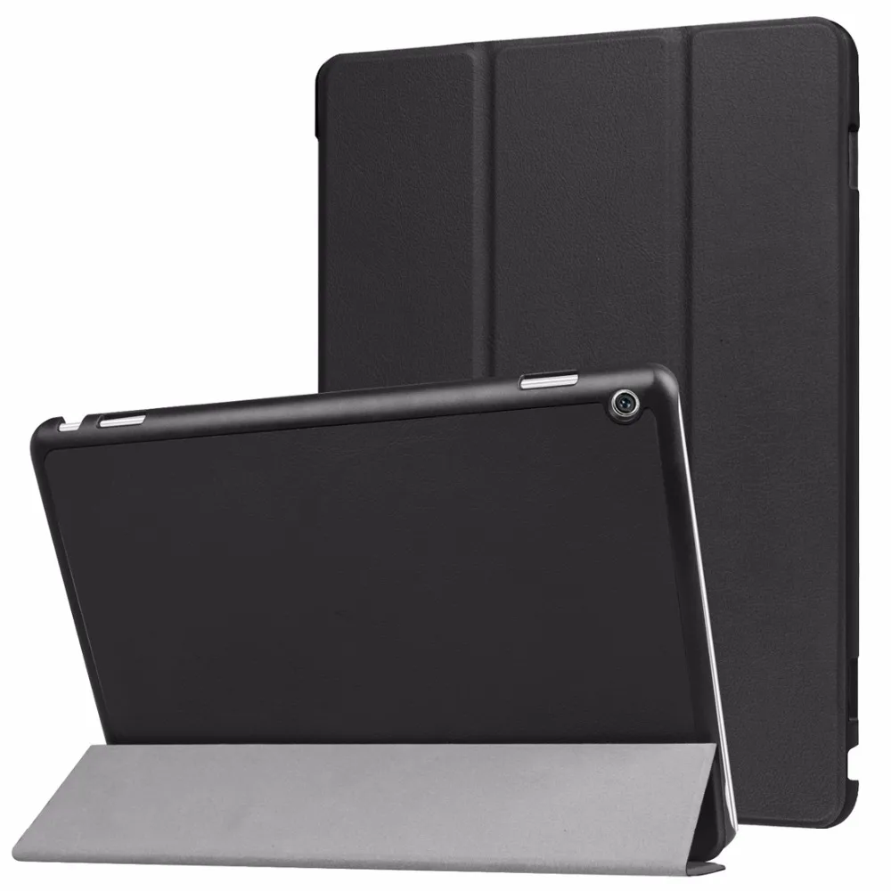 For Huawei MediaPad M3 Lite 10 inch Custer Texture Horizontal Flip ...