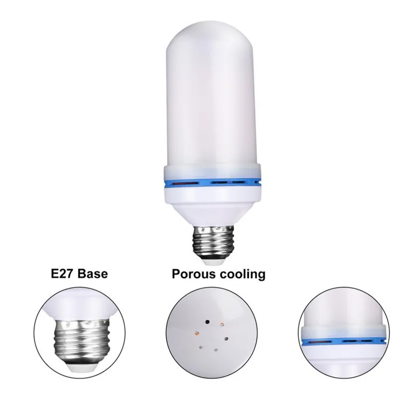 TADIRAN E27 2835 LED Flame Effect Fire Light Bulbs Creative Lights ...