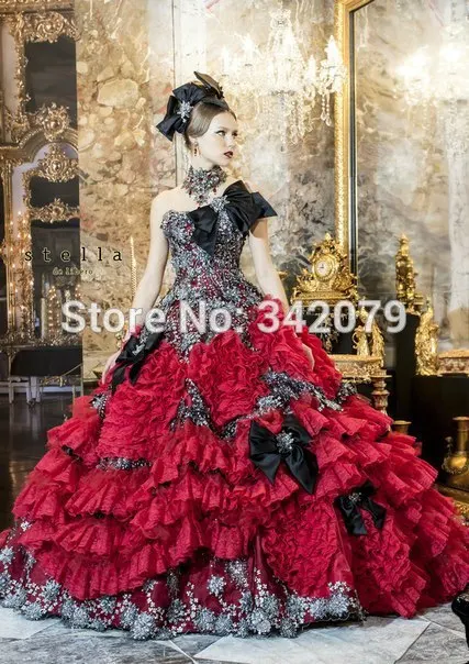 ph04467 custom made new design Luxurious Bow Multilayer tulle ball gown ...