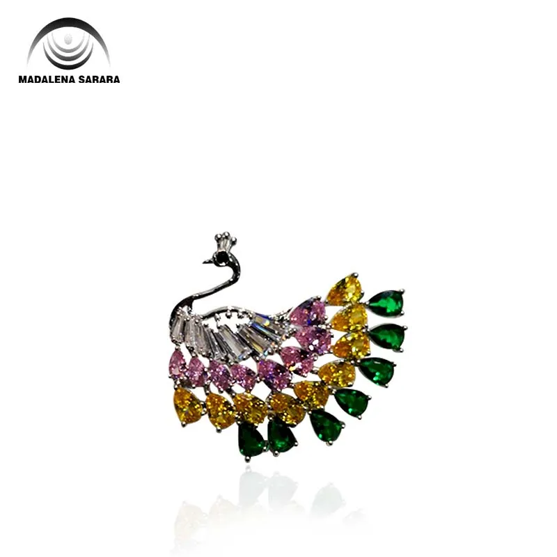 Broche de pérola madalena sarara aaaa, broche fina com zircão e cristal ...