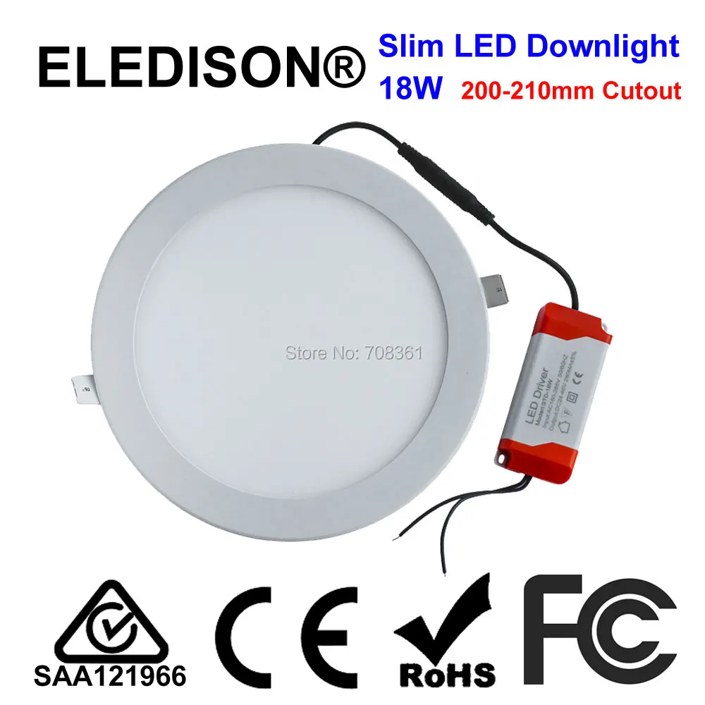 8inch 200mm LED Down Light 18W Slim White Fitting LED Downlight Energy ...