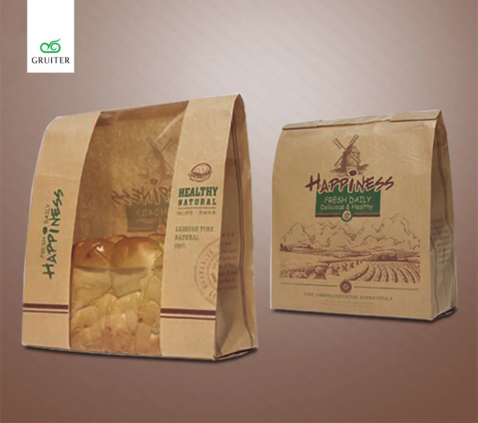 Happiness Series of Toast Bread Bags DIY Baking W/Food Grade Kraft ...