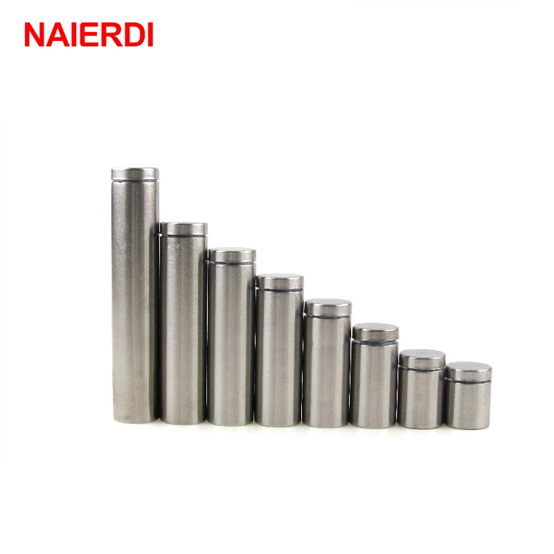 NAIERDI Glass Fasteners Diameter 25mm Stainless Steel Acrylic ...