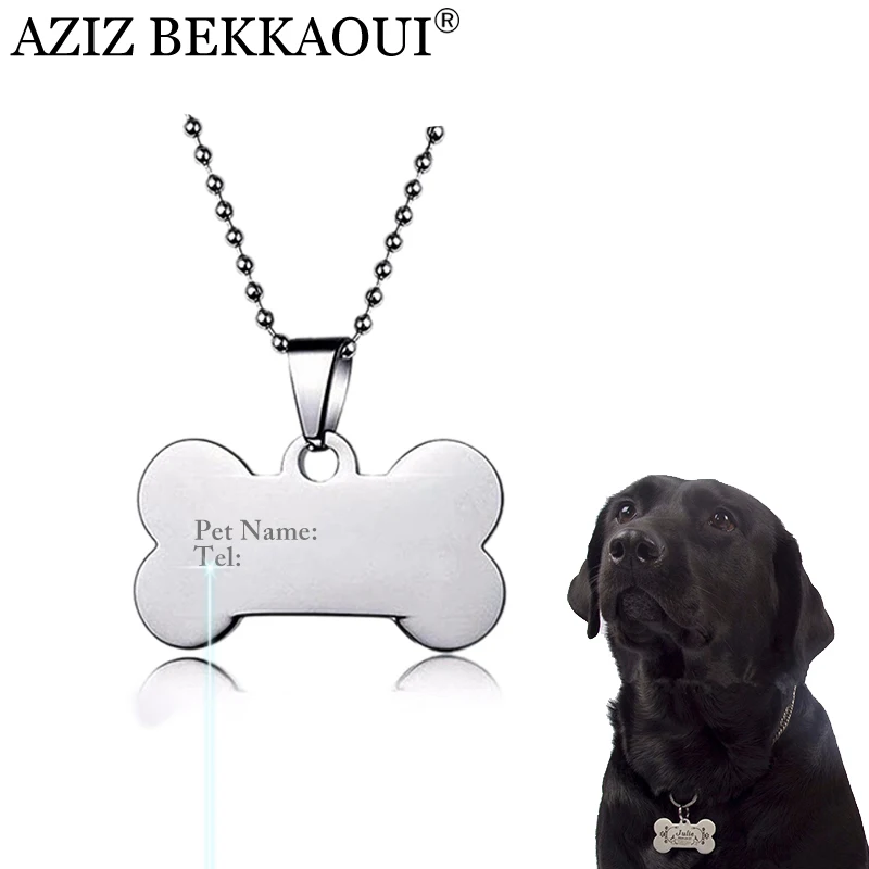 Graveren Logo Identificatie Tag Ketting Rvs Carve Hond Naam Tel Tag Kat ...