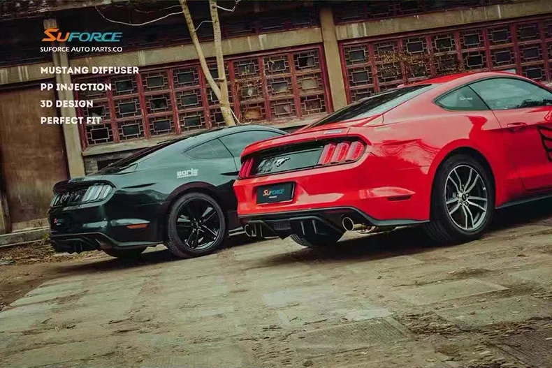 Fit-for-Ford-Mustang-2015-2017-modified-carbon-fiber-rear-lips-rear ...