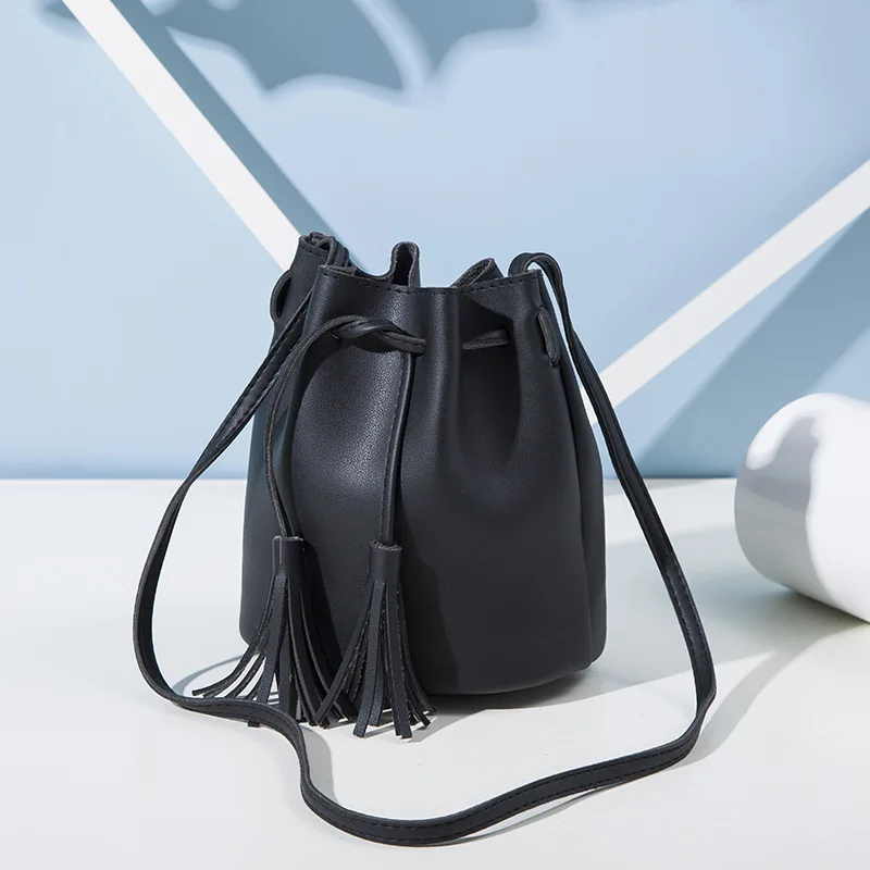 HD Brand New Fashion Tassel Shoulder Bag Retro Tassel Rope Bucket ...