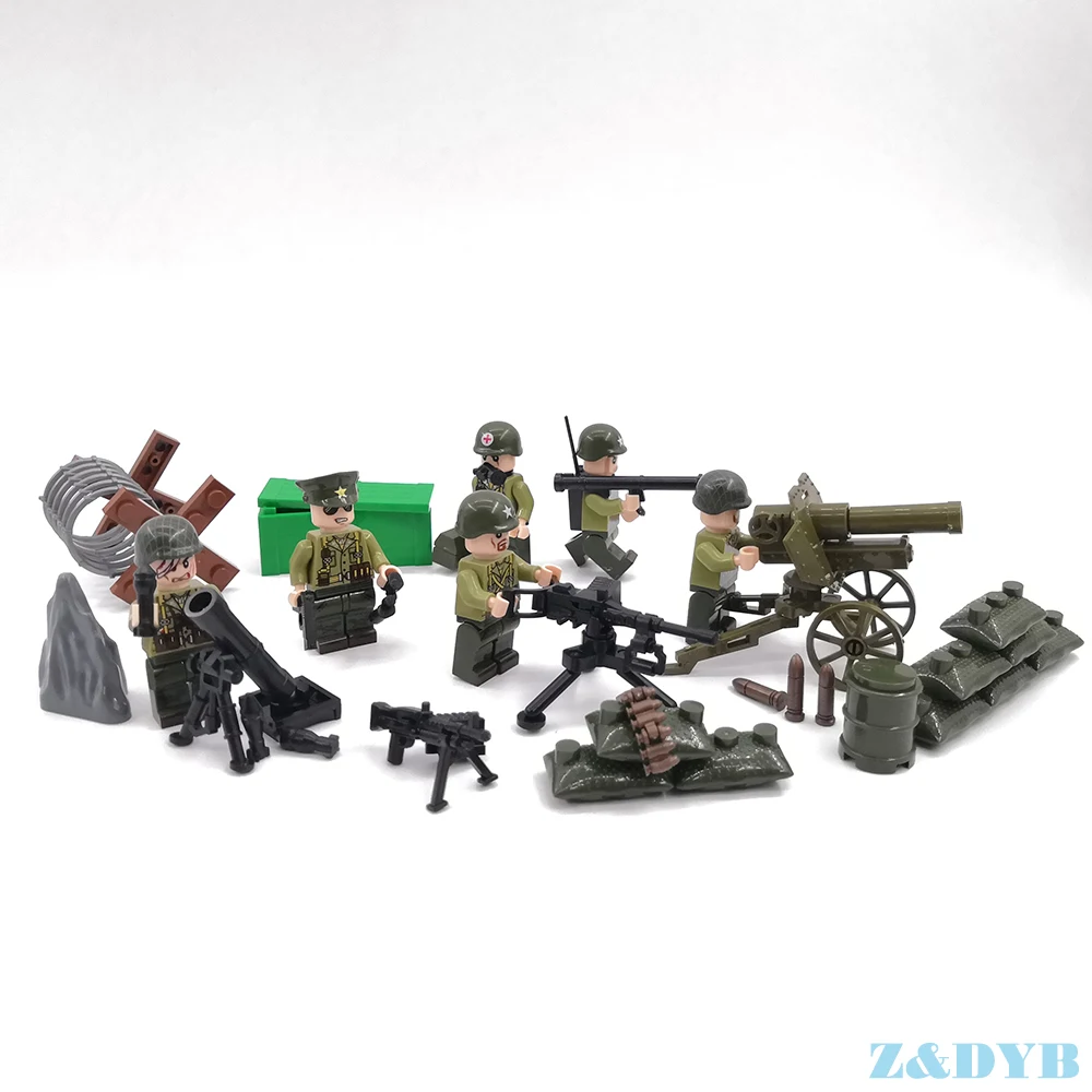 WW2 Pacific War US Army British Military Kits Figure Weapon Gun Mini ...