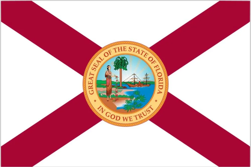 NEW 90x150cm 3x5 feet Flag_of_Florida 100% Polyester usa Flag us flag ...