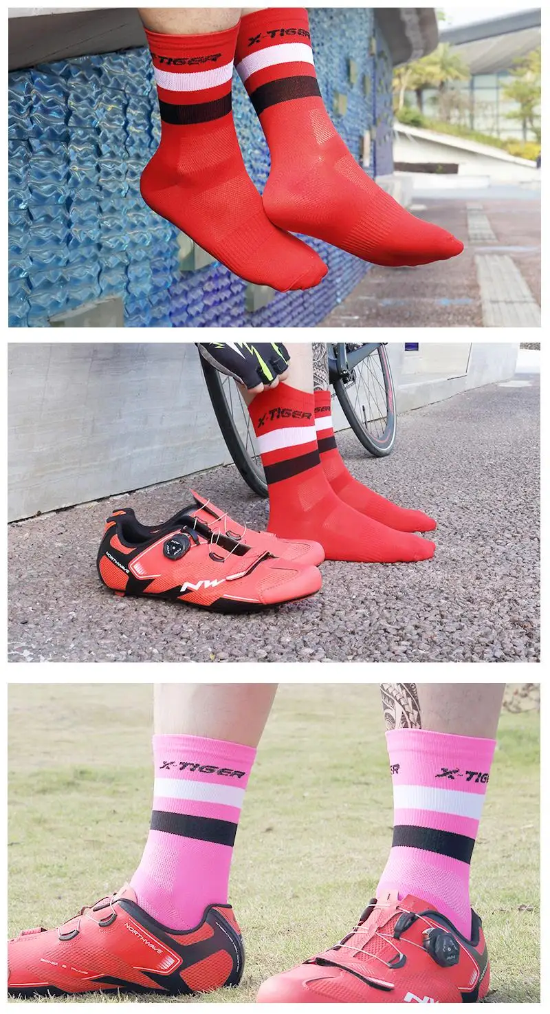 X-TIGER X-WZ-X-014T 4 Pairs/lot Professional Cycling Socks