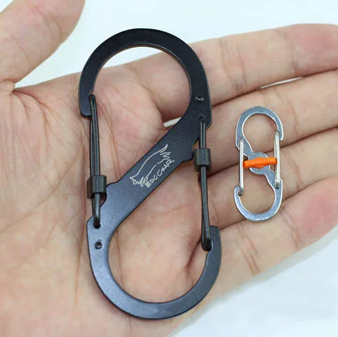 EDCGEAR 2pcs/Lot Big or small size climbing hook with lock S buckle ...