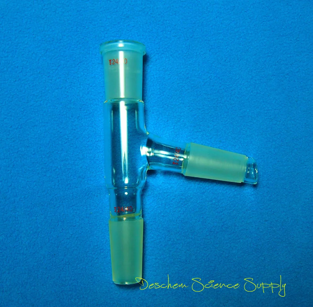 24/40,Three way Glass adapter,75 degree bent,distillation head ...