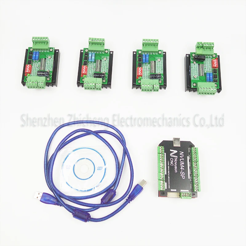 최고급 Cnc Mach3 Usb 4 축 키트 4 개 Tb6600 1 축 스테퍼 모터 드라이버 Mach3 4 축 Usb Cnc 스테퍼 모터 컨트롤러 카드motor
