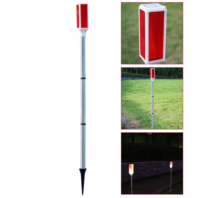 Solar Traffic Roadblock Pole Light Waterproof LED Strobe Signal Warning ...