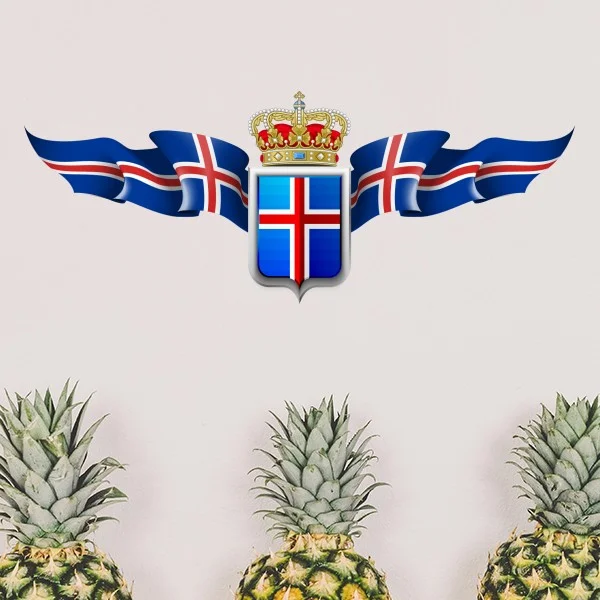 Iceland-National-Emblem-Country-Symbol-Mark-Pattern-Removable-Wall ...
