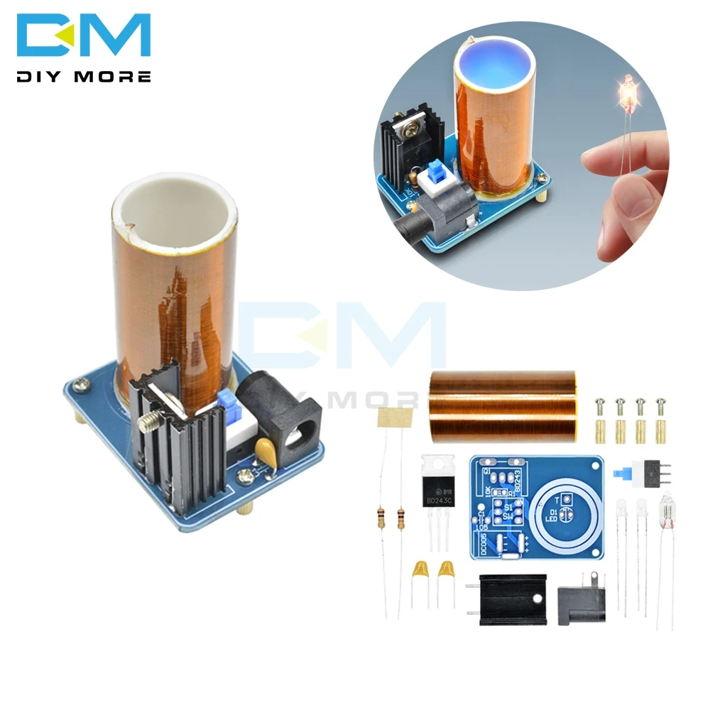 BD243 BD243C Mini Tesla Spule Magie Requisiten DIY Teile Leere Lichter ...
