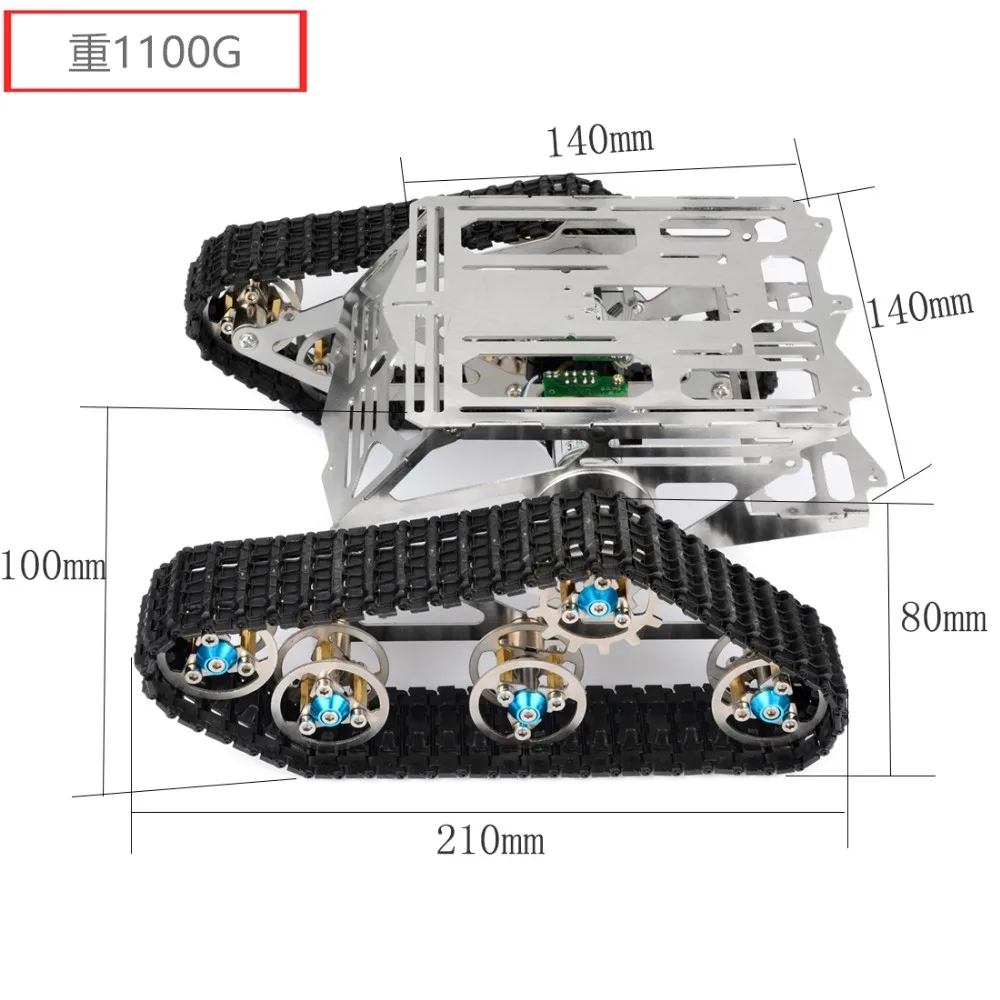 metal robot tank chassis SUV chassis smart robot caterpillar rugged ...
