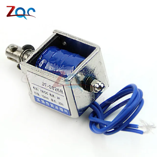 Arduino Solenoid 12V DC Push-Pull Solenoid (10mm Stroke) - JF-0826B ...