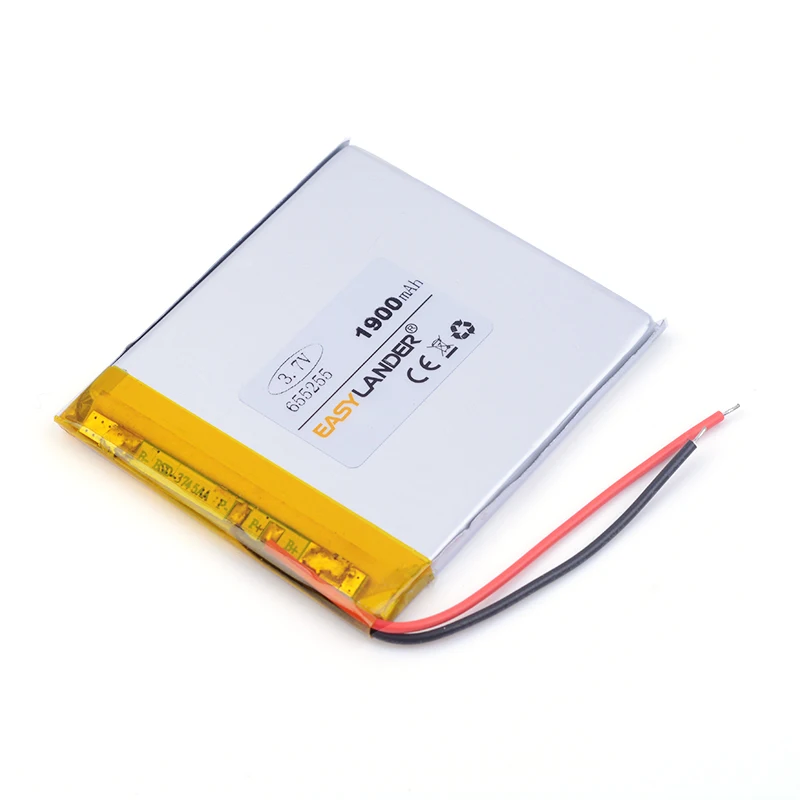 3-7V-1900mAh-655255-Lithium-Polymer-Li-Po-li-ion-Rechargeable-Battery ...