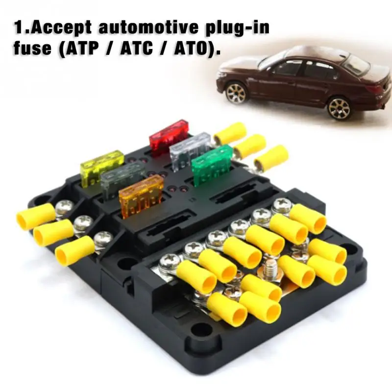 Car Boat Fuse Dc32v 100a Blade Fuse Box Holder/ 12p Negative Bus Bar ...