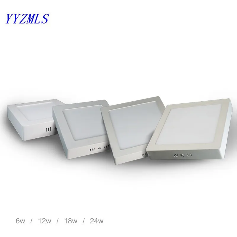 Panel de luz LED con controlador, luz cuadrada montada en superficie ...