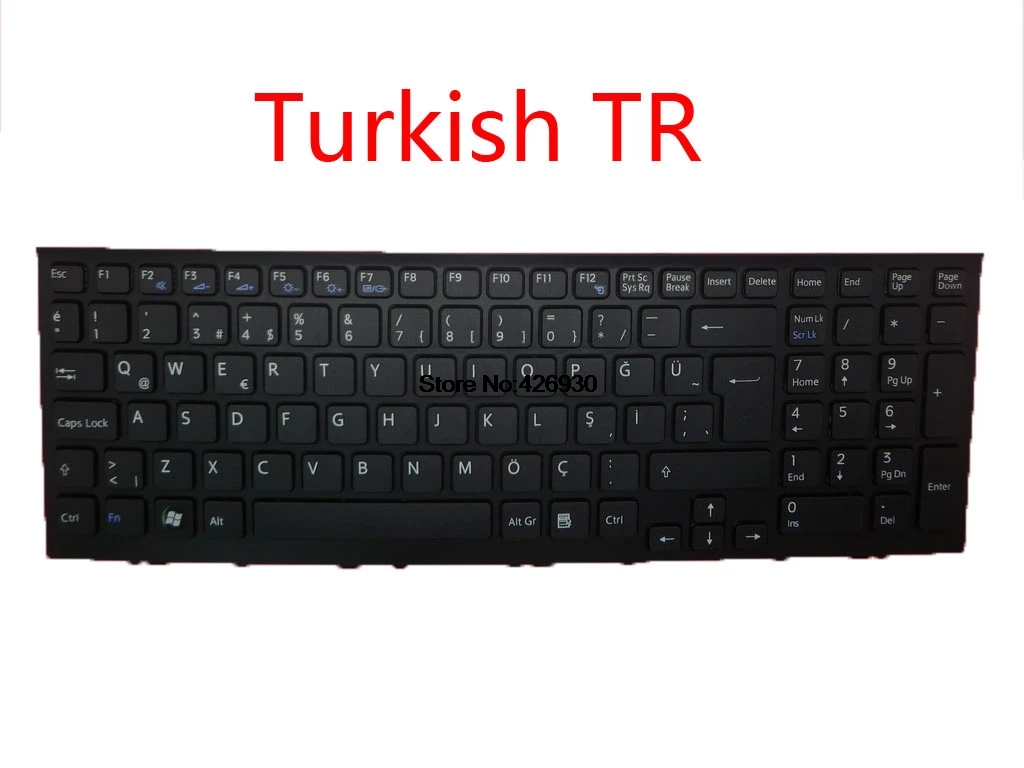 Laptop Keyboard For SONY VPCEE EE Turkish TR Latin America LA ...