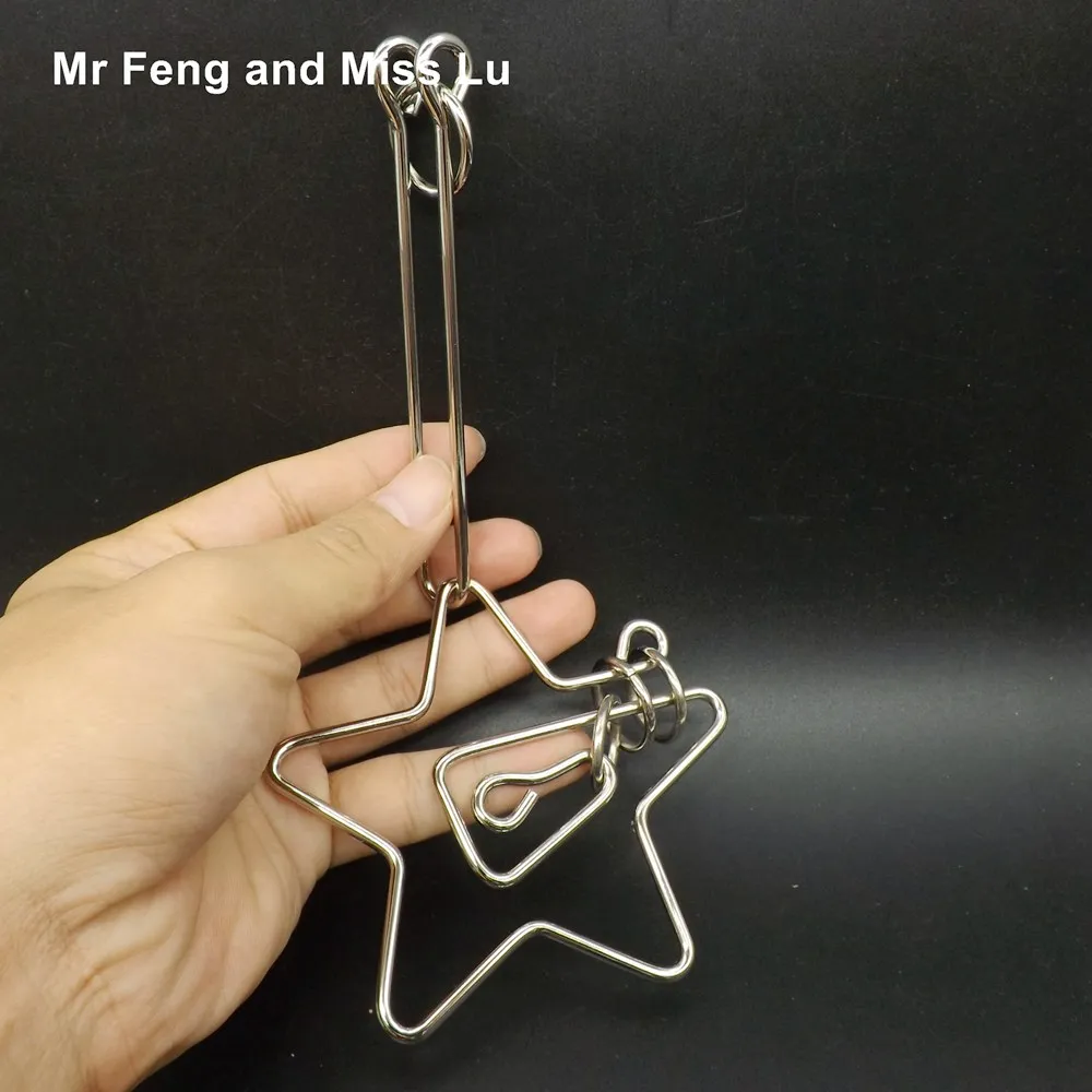 Intellectual Game Teaching Prop Star Metal Wire Ring Puzzle Solution ...