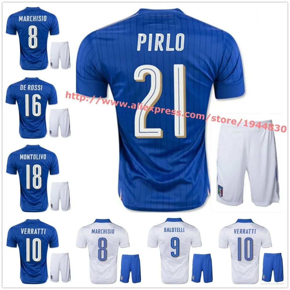 2016 2017 euro cup Italy soccer Jersey kits 2016 El Shaarawy Balotelli ...