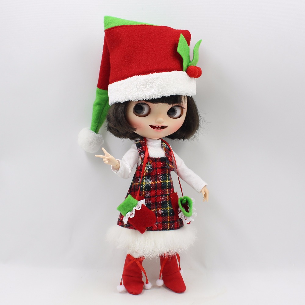 Neo Blythe Doll Christmas Winter Outfit With Cap & Scarf | This Is ...