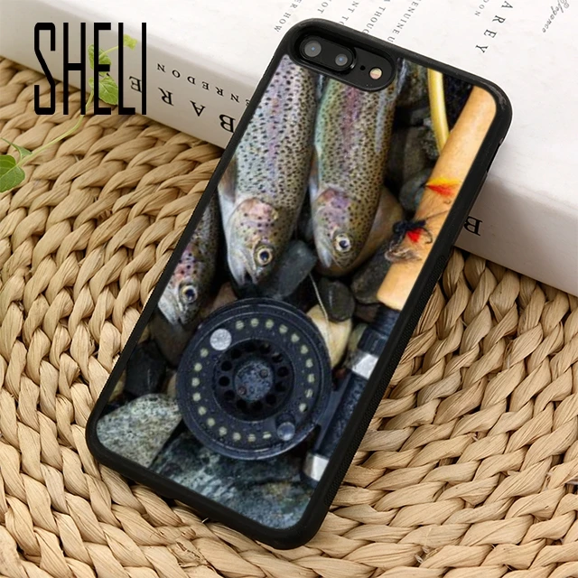 SHELI wild trout with fishing fly Phone Case Cover For iPhone 5 6s 7 8 ...