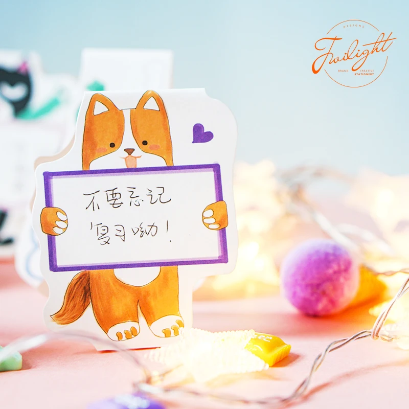 4 paquetes de lindo animal 3D de pie memo Nota de doble escritura post ...