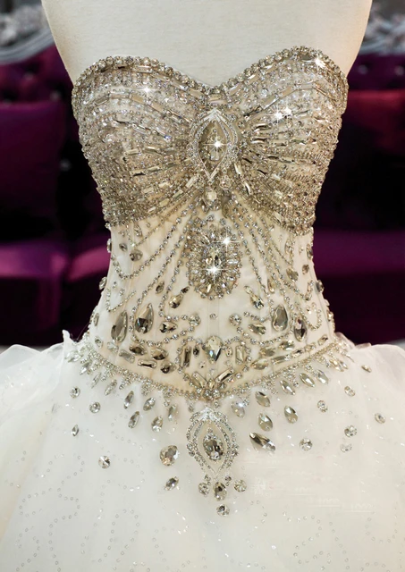 Diamond Corset Wedding Dresses