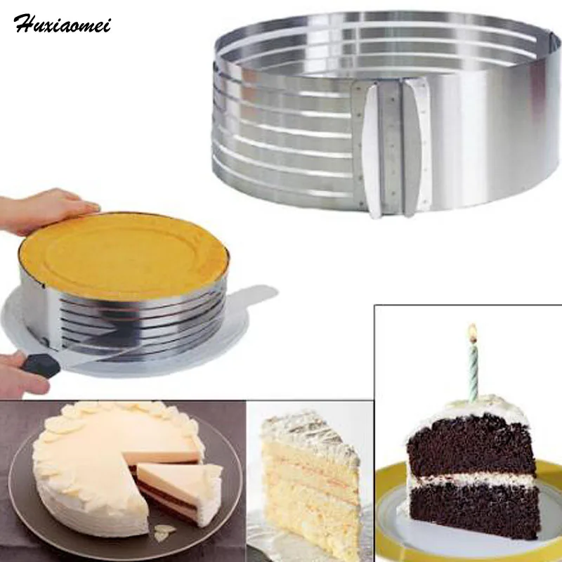 Huxiaomei 1pcs Adjustable Cake Cutter Round Shape Bread Cake slicer ...