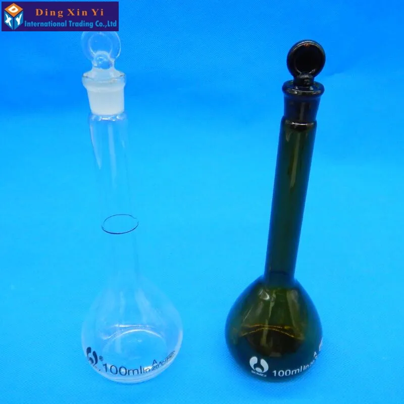 Generic 100ml Transparent Volumetric Flask Flint Gl Flask Volumetric ...