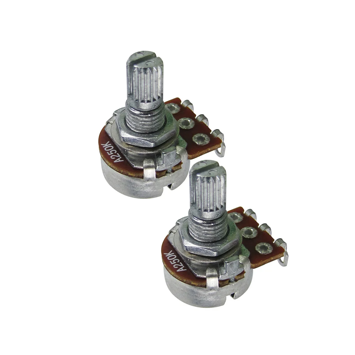 NEW 2PCS Mini Potentiometers Pots Guitar A250K Audio Taper Short Split ...