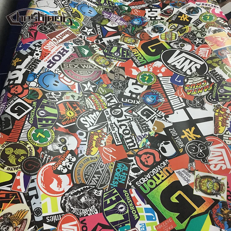 JDM Graffiti Stickerbomb Vinyl Wrap Racing Car Motorcycle Scooter Bike ...