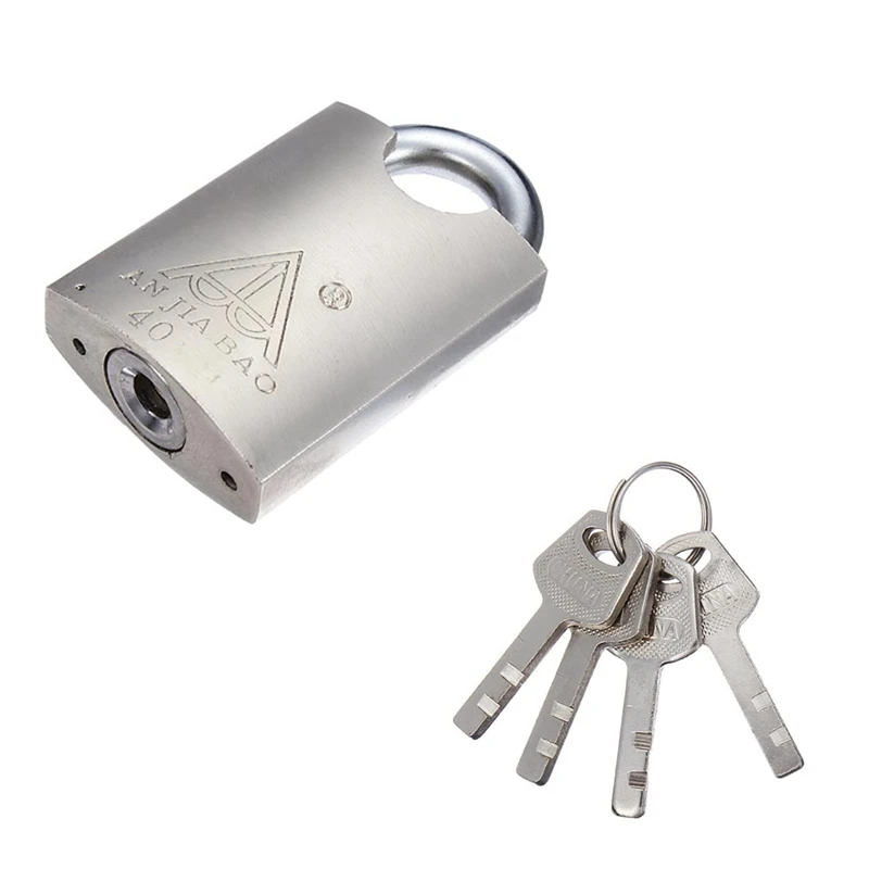 40mm 4 Keys Heavy Duty High Security Solid Lock Door Gate Box Safety ...