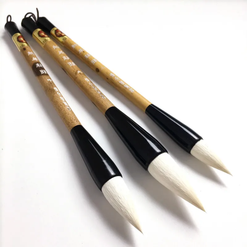 Soft Woolen Hair Chinese Calligraphy Brushes Pen Set Regular Script ...