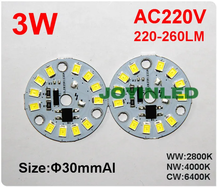 AC220V 3W led diode module 3W Dimmable ic integrated Driver led PCB ...