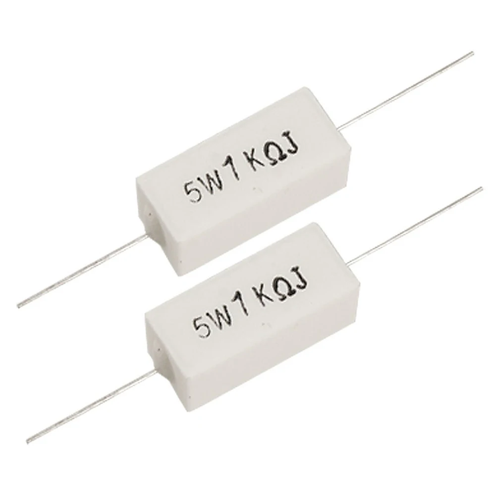 MYLB 10 Pcs Metal cermet Power Resistor 5W Watts 1K Ohm 5%|ohm|ohm ...