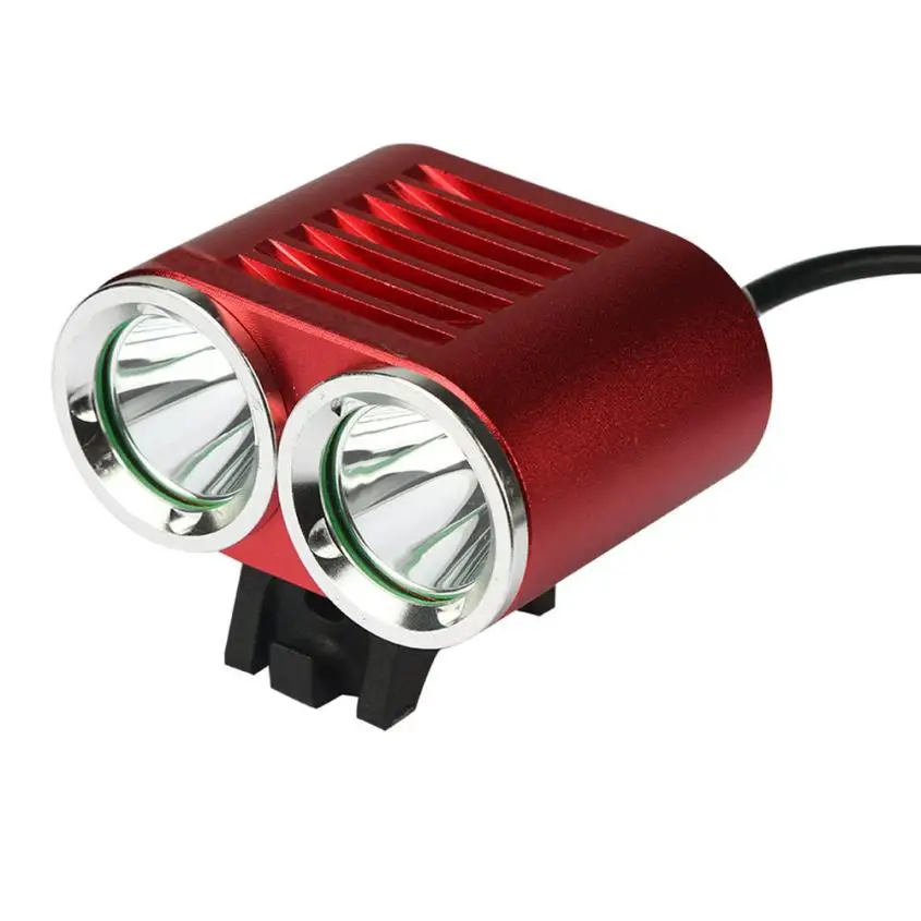Aluminum Alloy 2 X 6000 LM CREE T6 LED 4 X 18650 Battery Bicycle