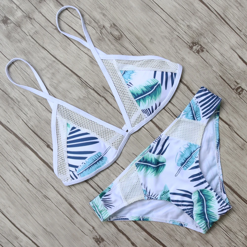 Mesh Swimwear Bikini Swimsuit Women Bikini Set 2016 Push Up Biquini ...