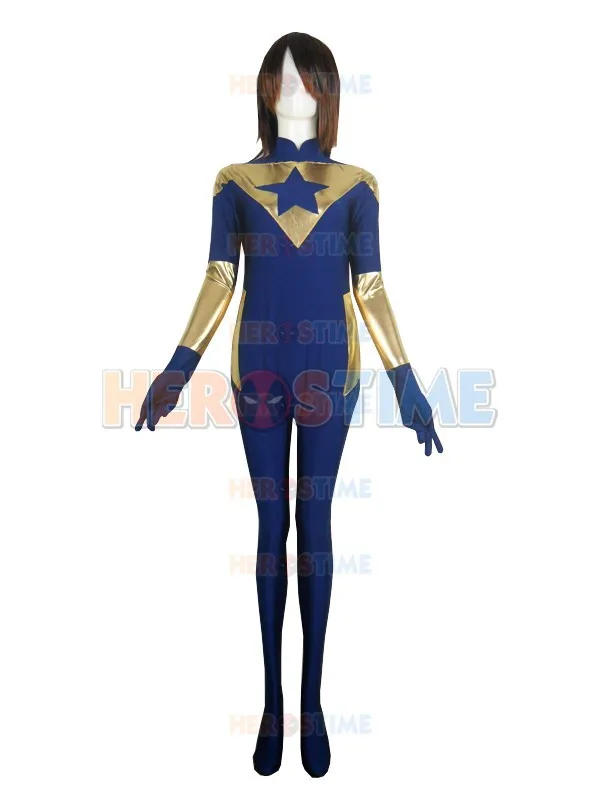 Booster Gold Costume Film Version Adult Spandex Halloween Cosplay ...