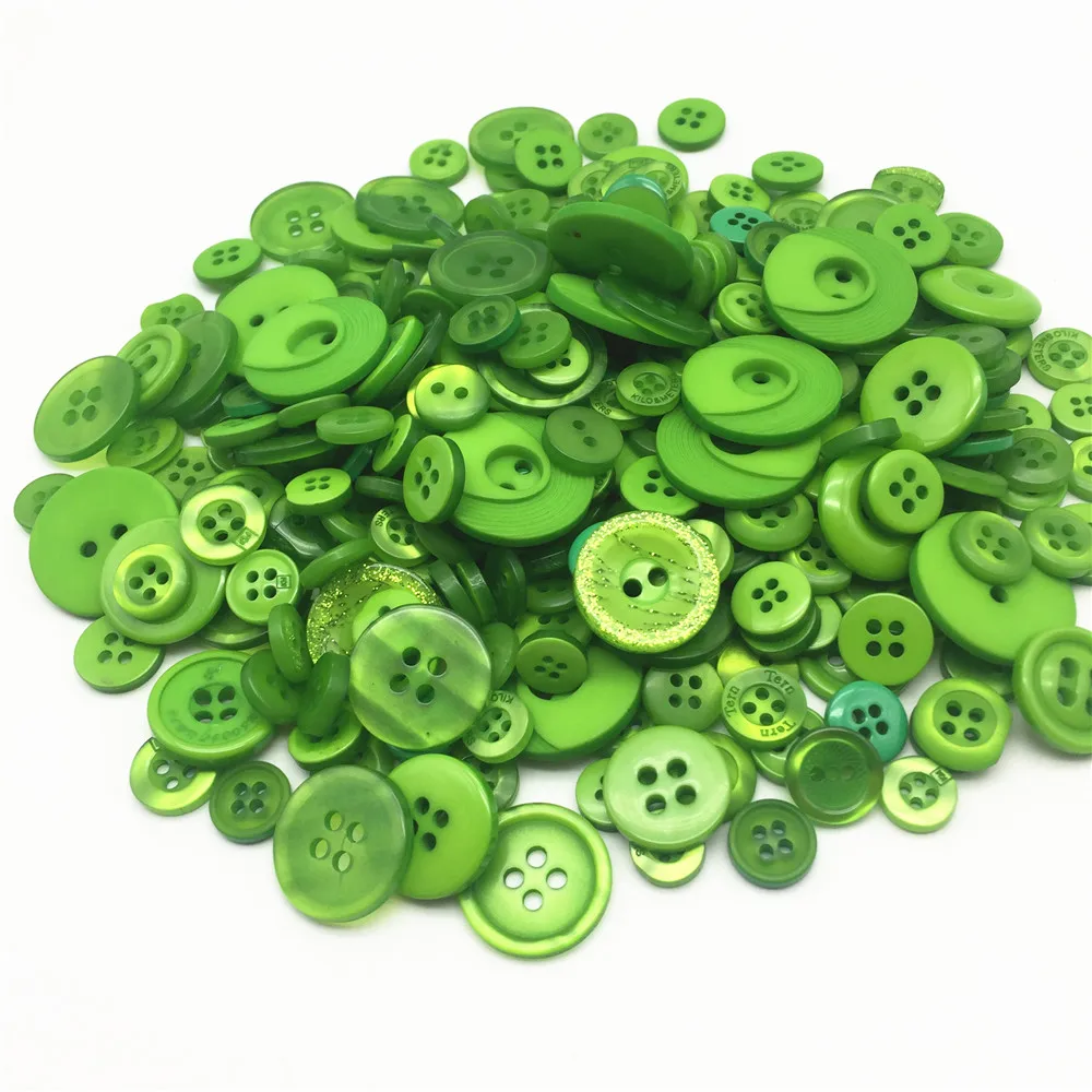 Green Sewing Button